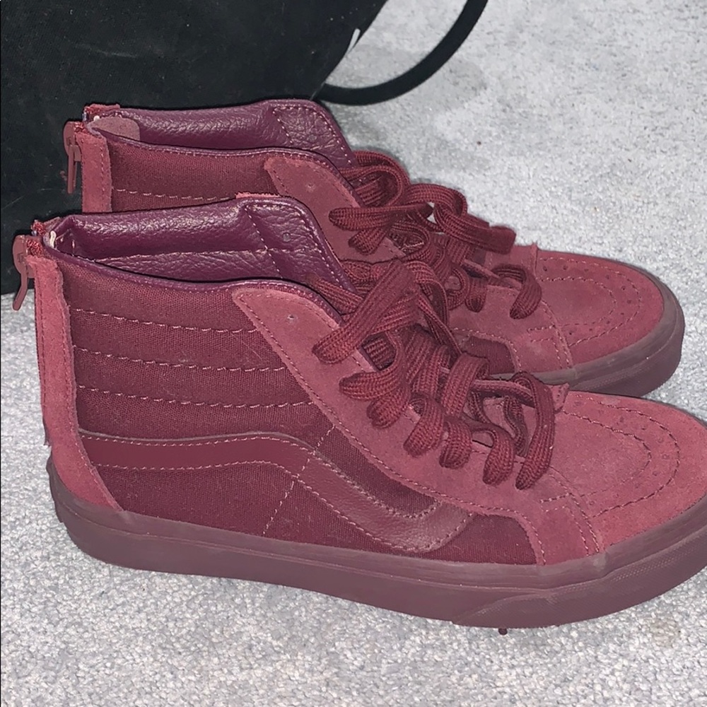Burgundy High Top Vans - Gem